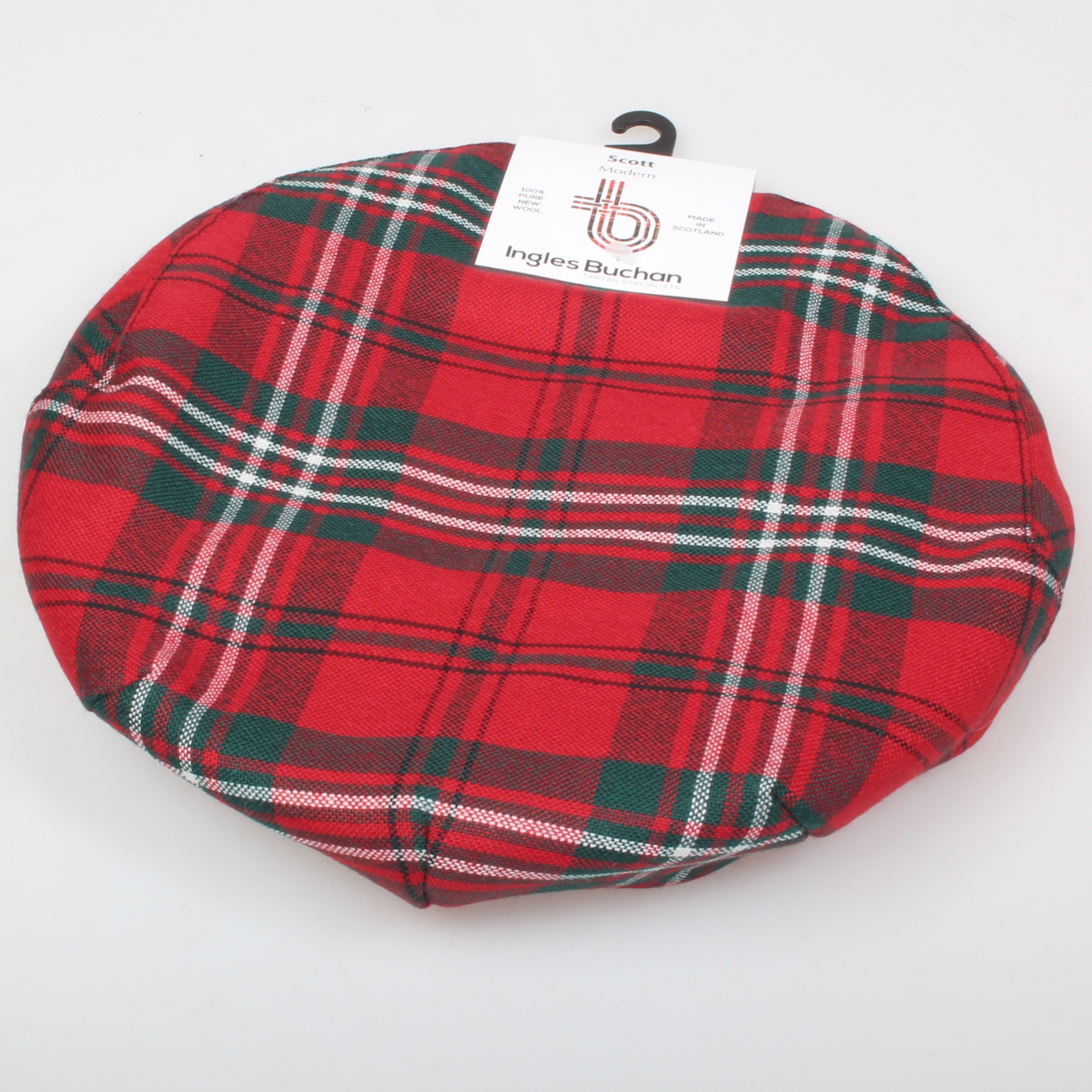 Pure Wool Golf Cap in Scott Green Ancient Tartan
