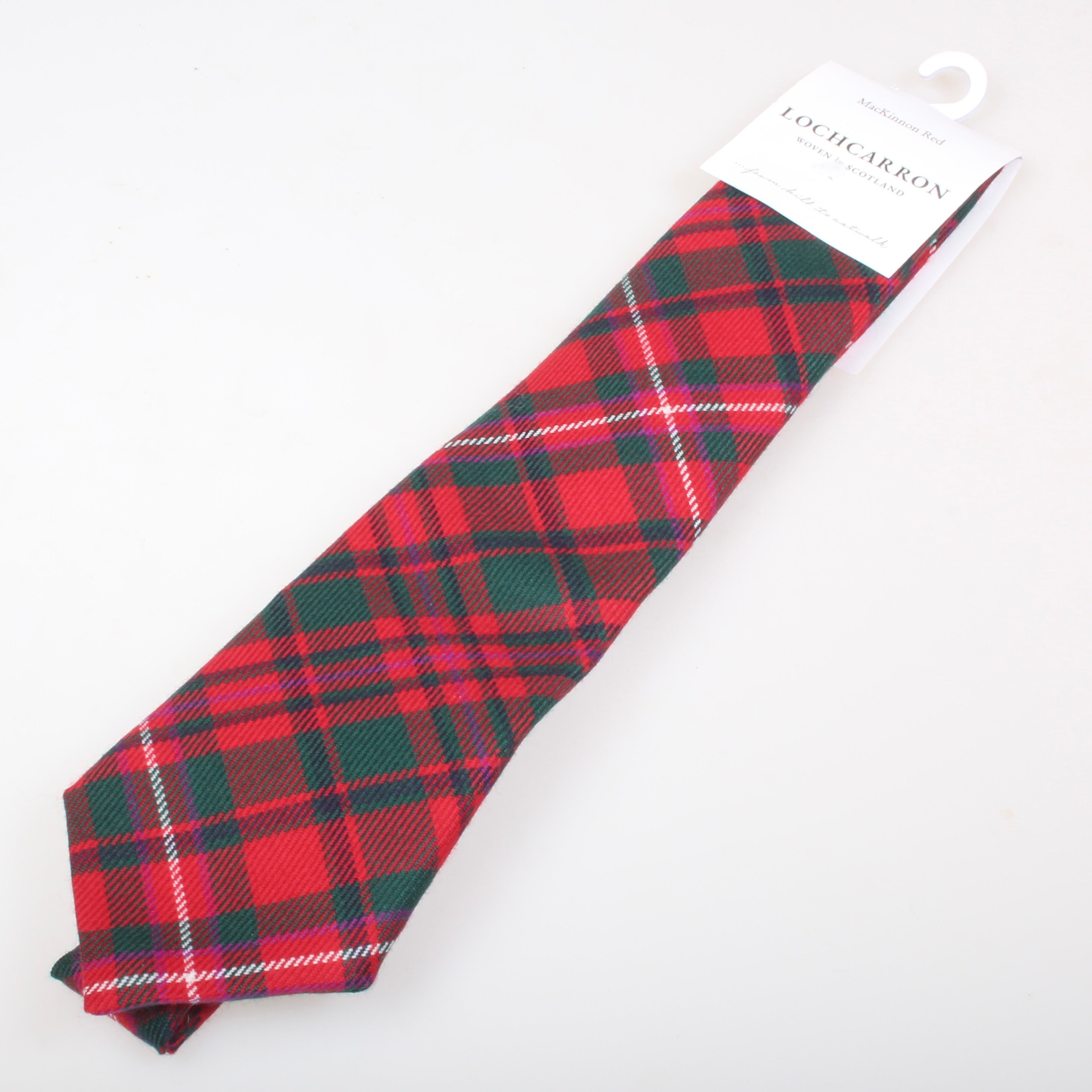 Luxury Wool Tie in MacKinnon Red Modern