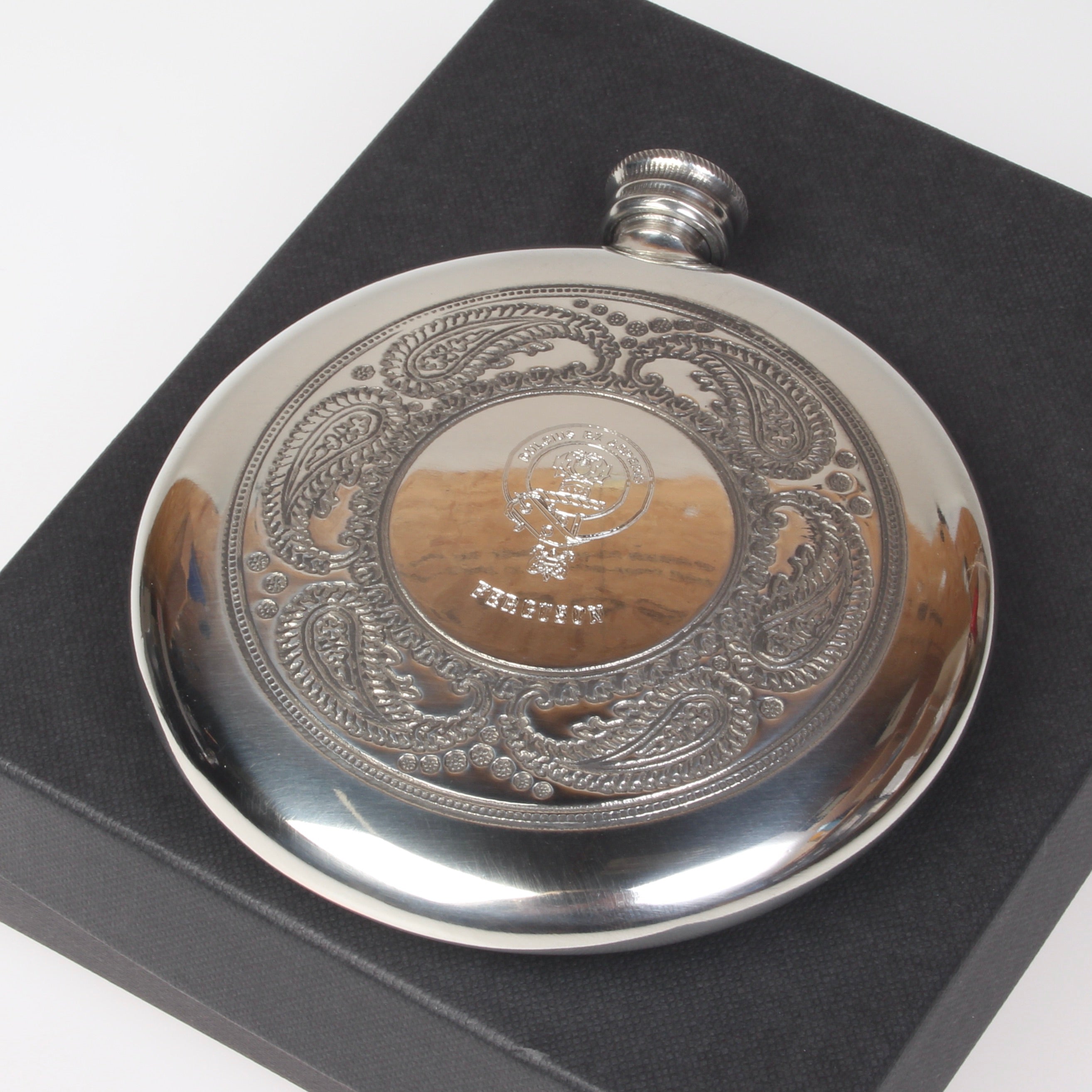 Scottish Ferguson Paisley Clan Crest Sporran Flask