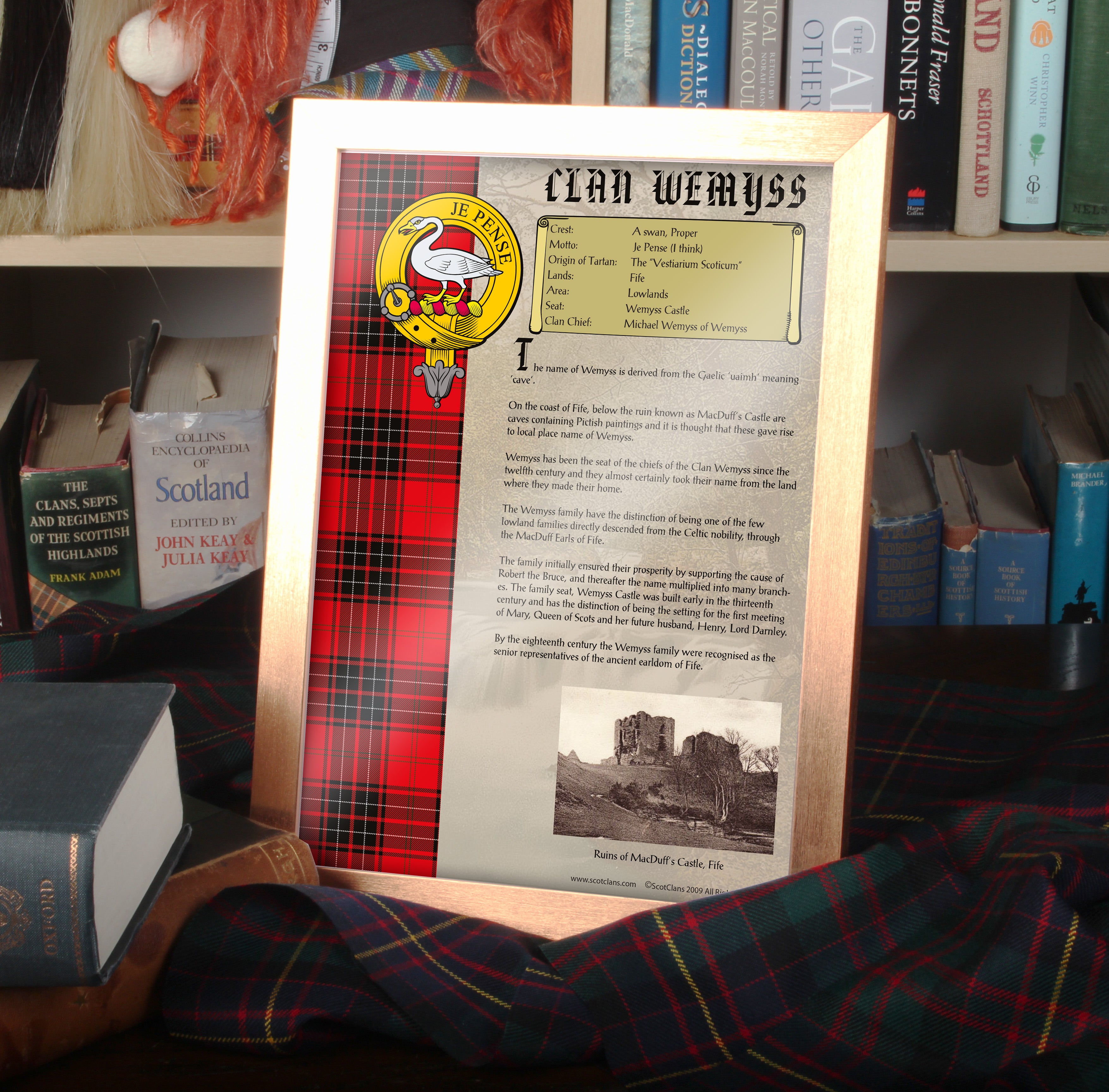 Wemyss Clan History Print - Choose Framed or Unframed