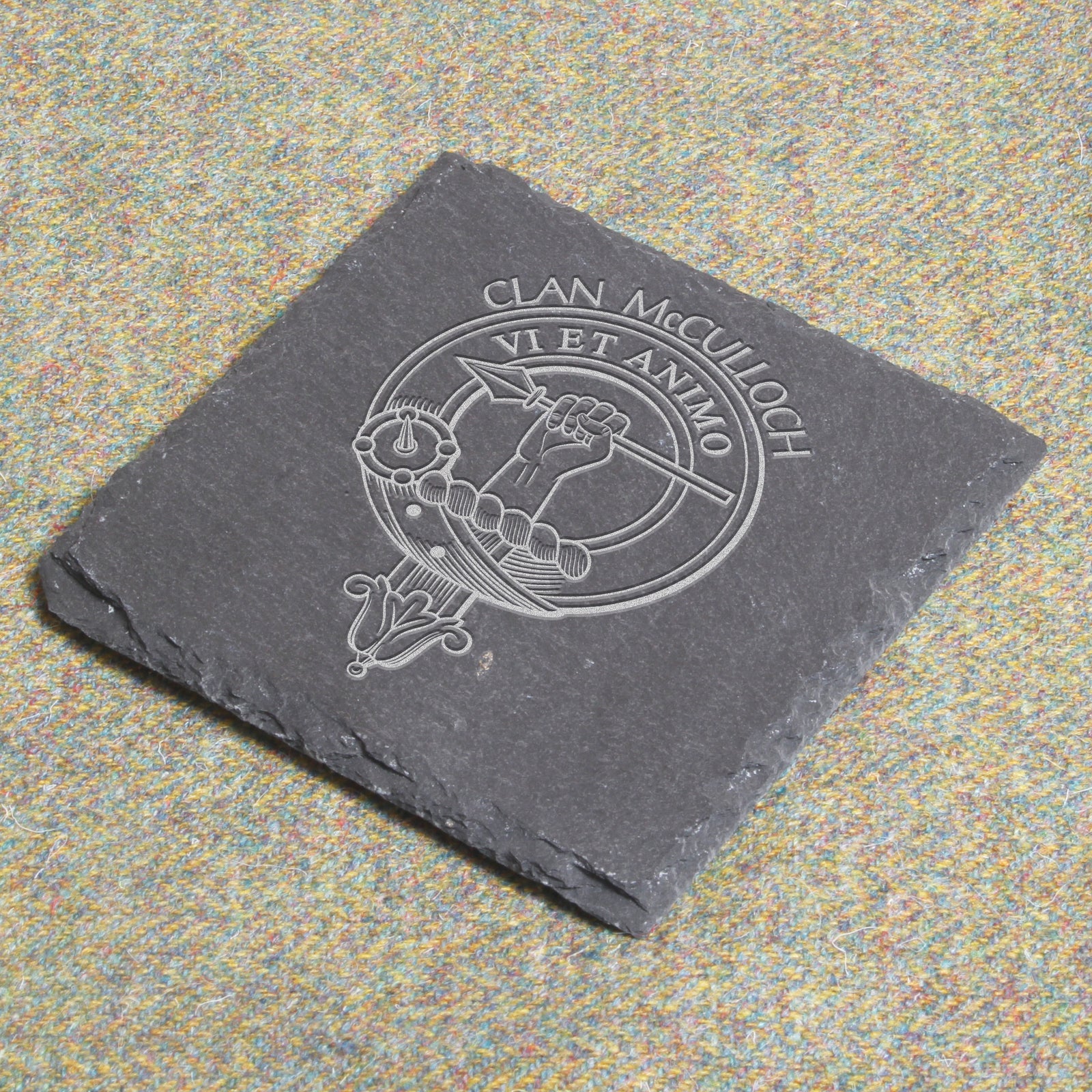 McCulloch Clan Crest Slate Coaster