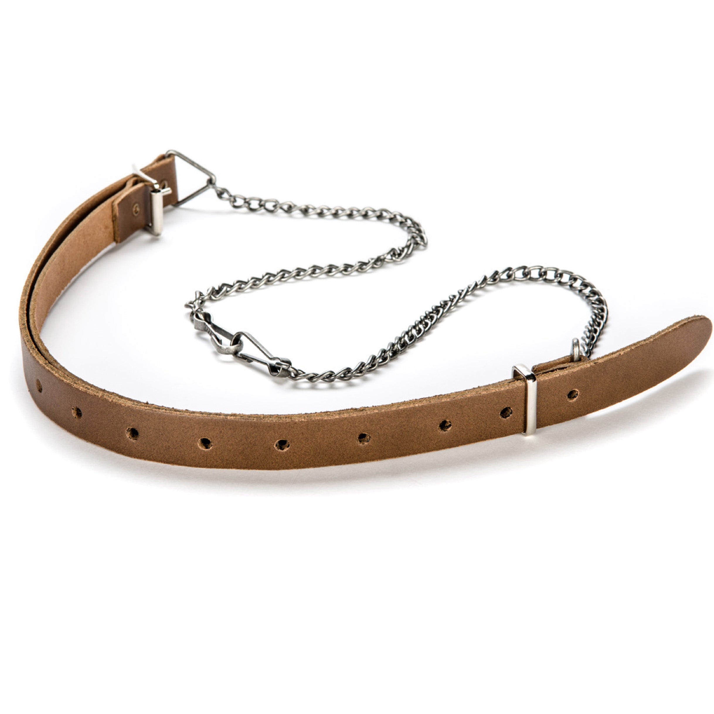 Norwood Brown Leather Chain Strap