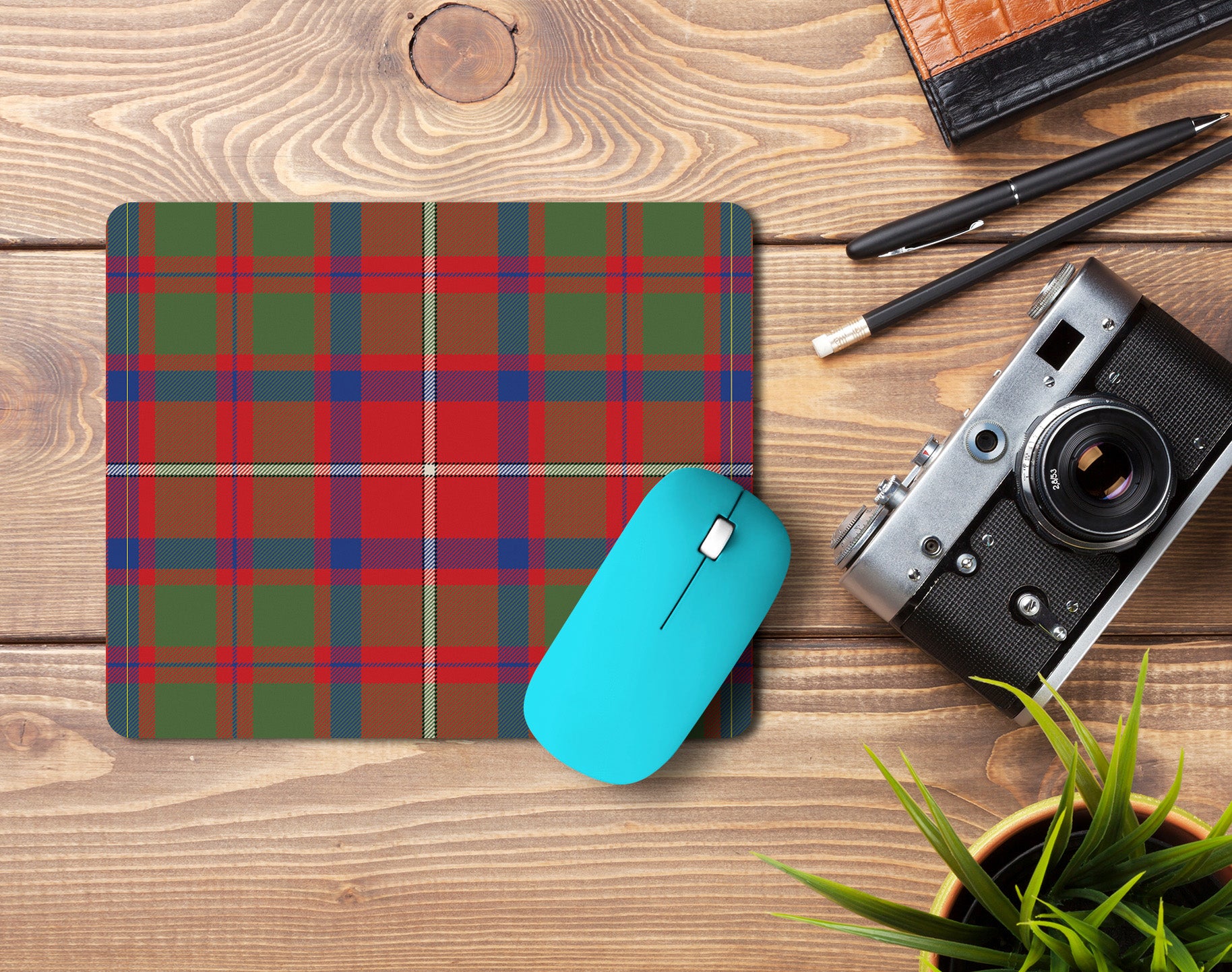 Shaw Red Tartan Mouse Pad