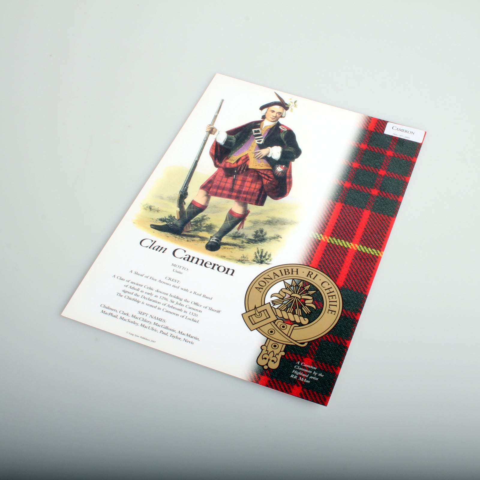 Cameron Clan Poster A4