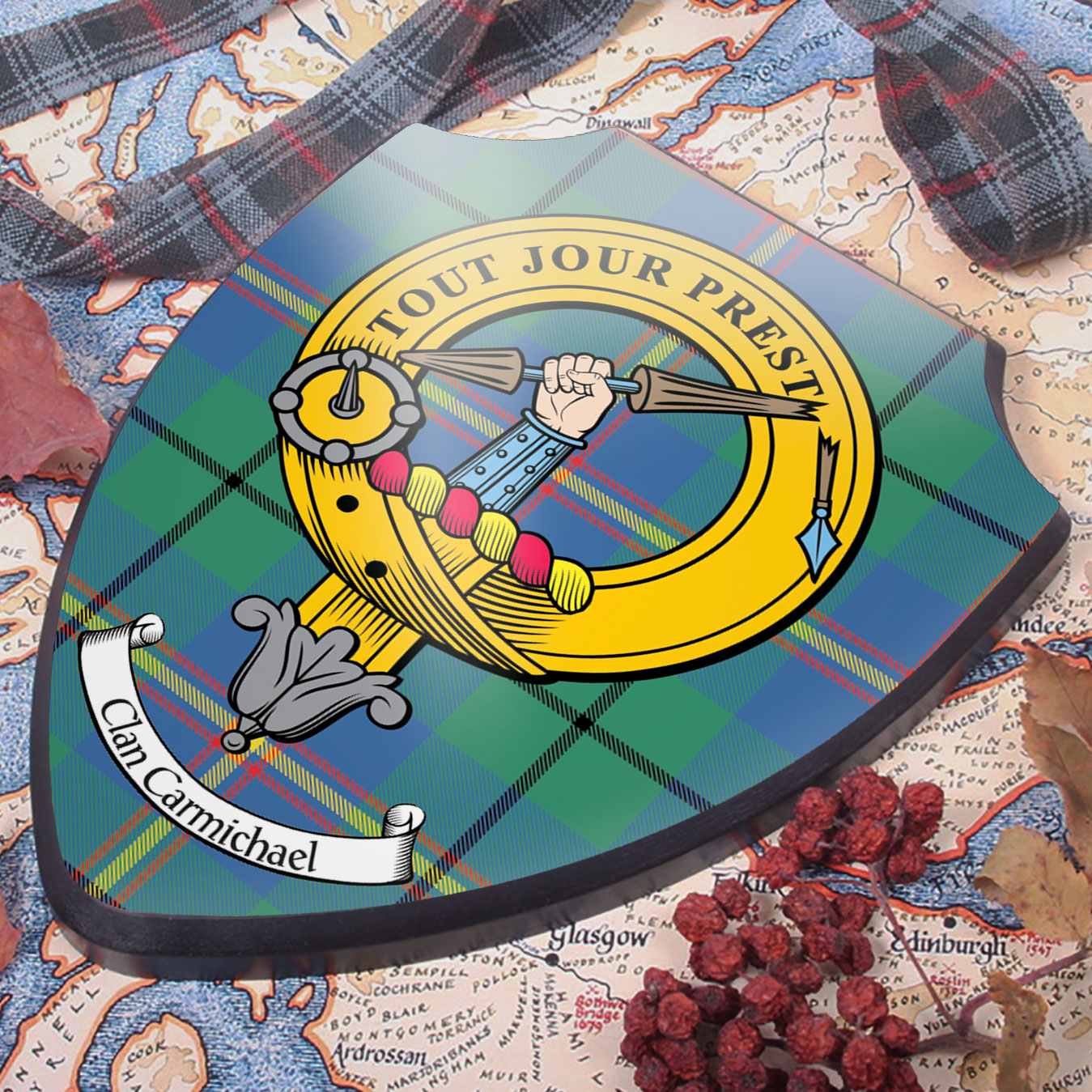Carmichael Clan Crest Wall Plaque