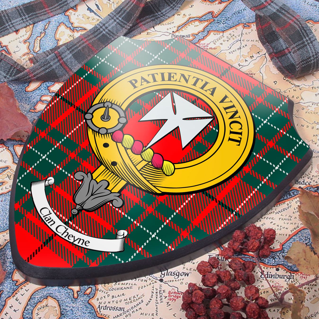 Custom Cheyne Clan Crest Wall Plaque
