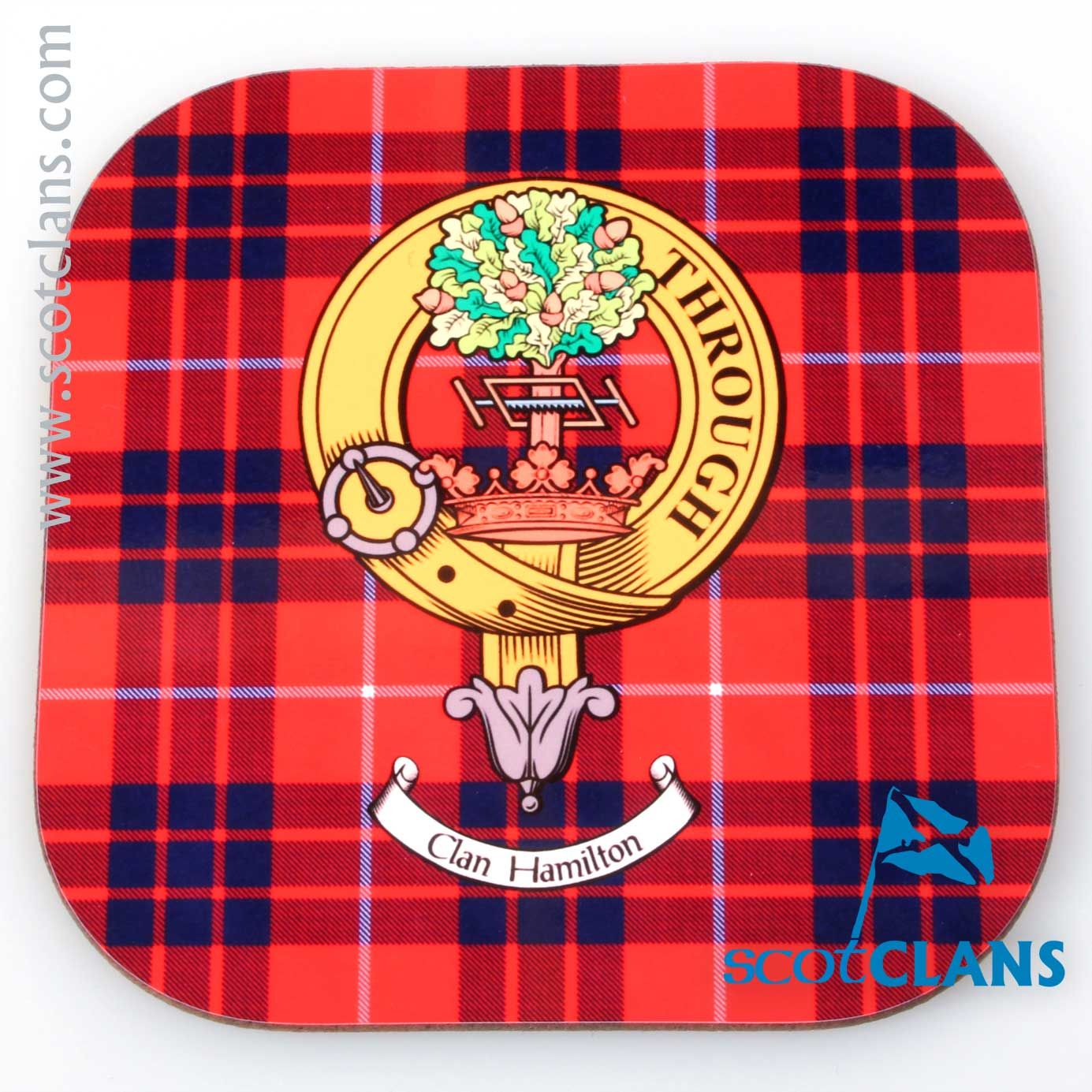 Hamilton Clan Crest Coasters - Set of 4