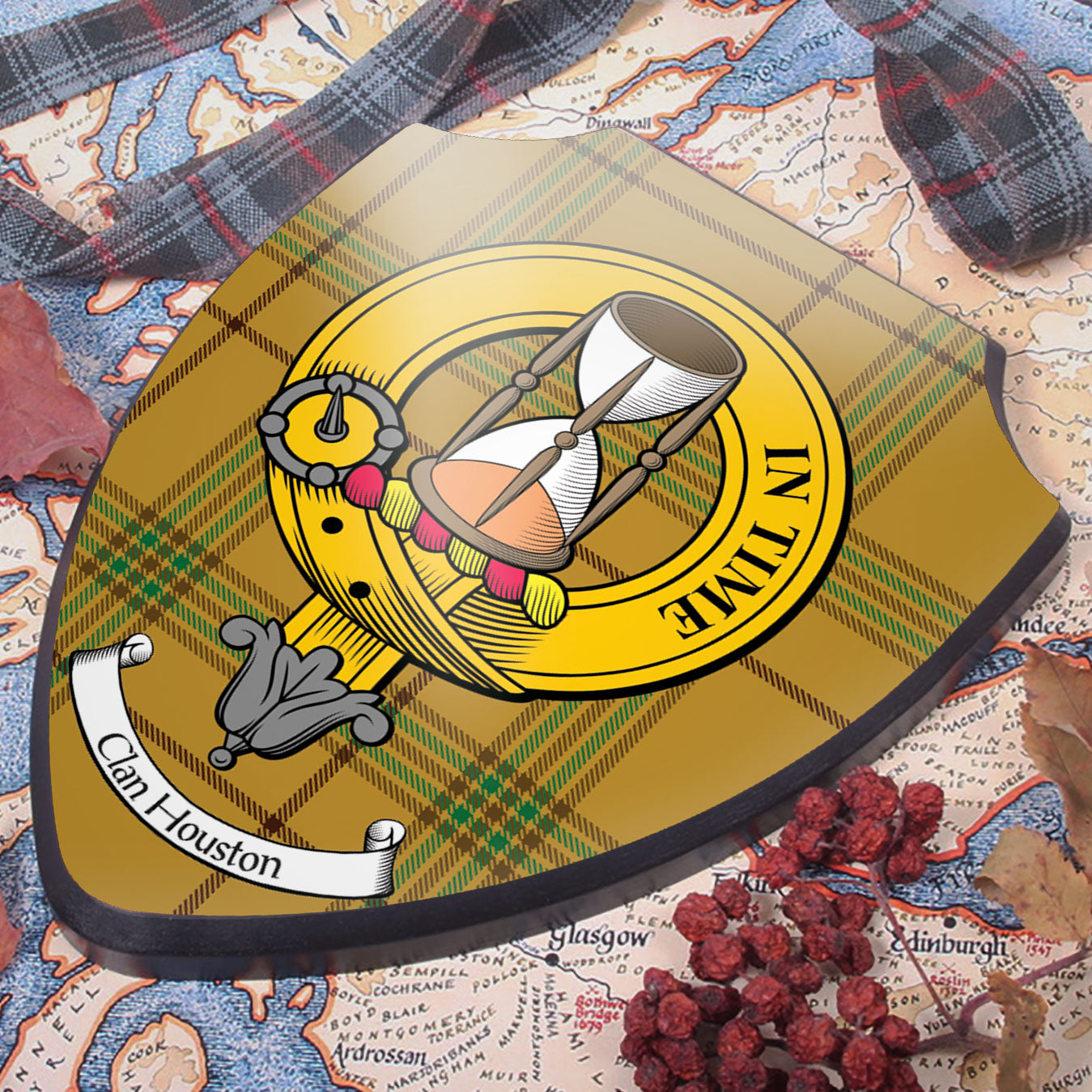 Custom Houston Clan Crest Wall Plaque