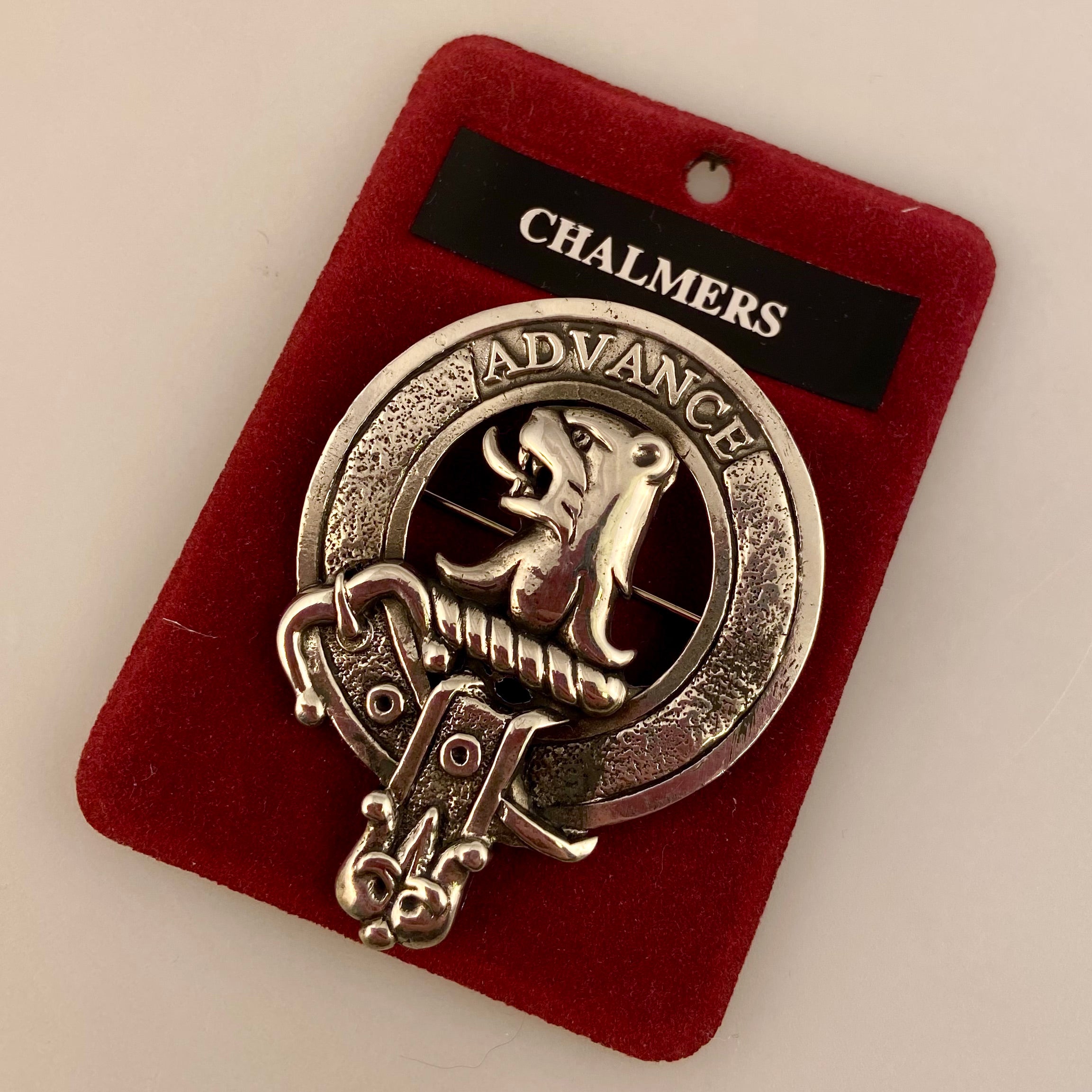 Chalmers Clan Crest Pewter Badge