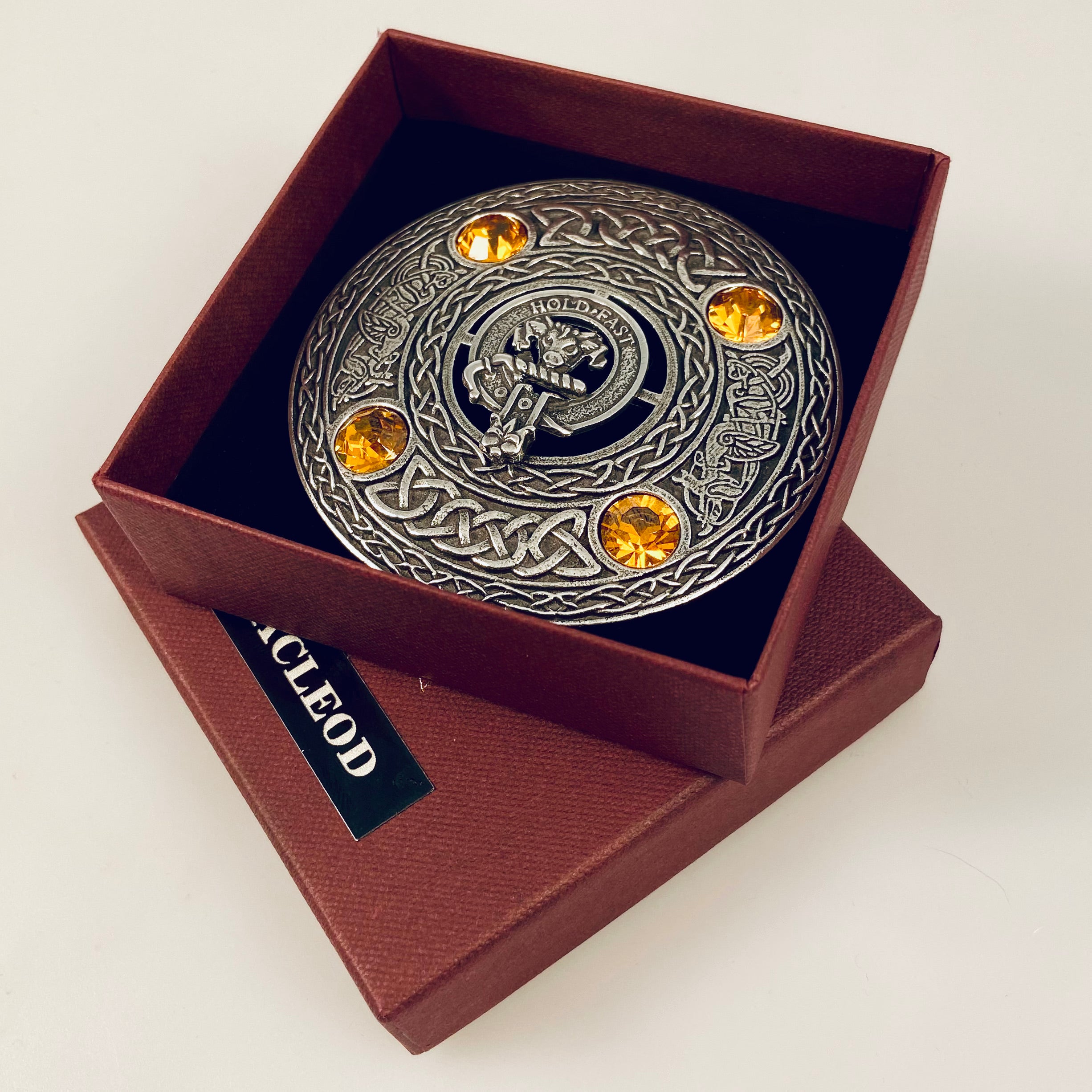 MacLeod Clan Crest Pewter Brooch