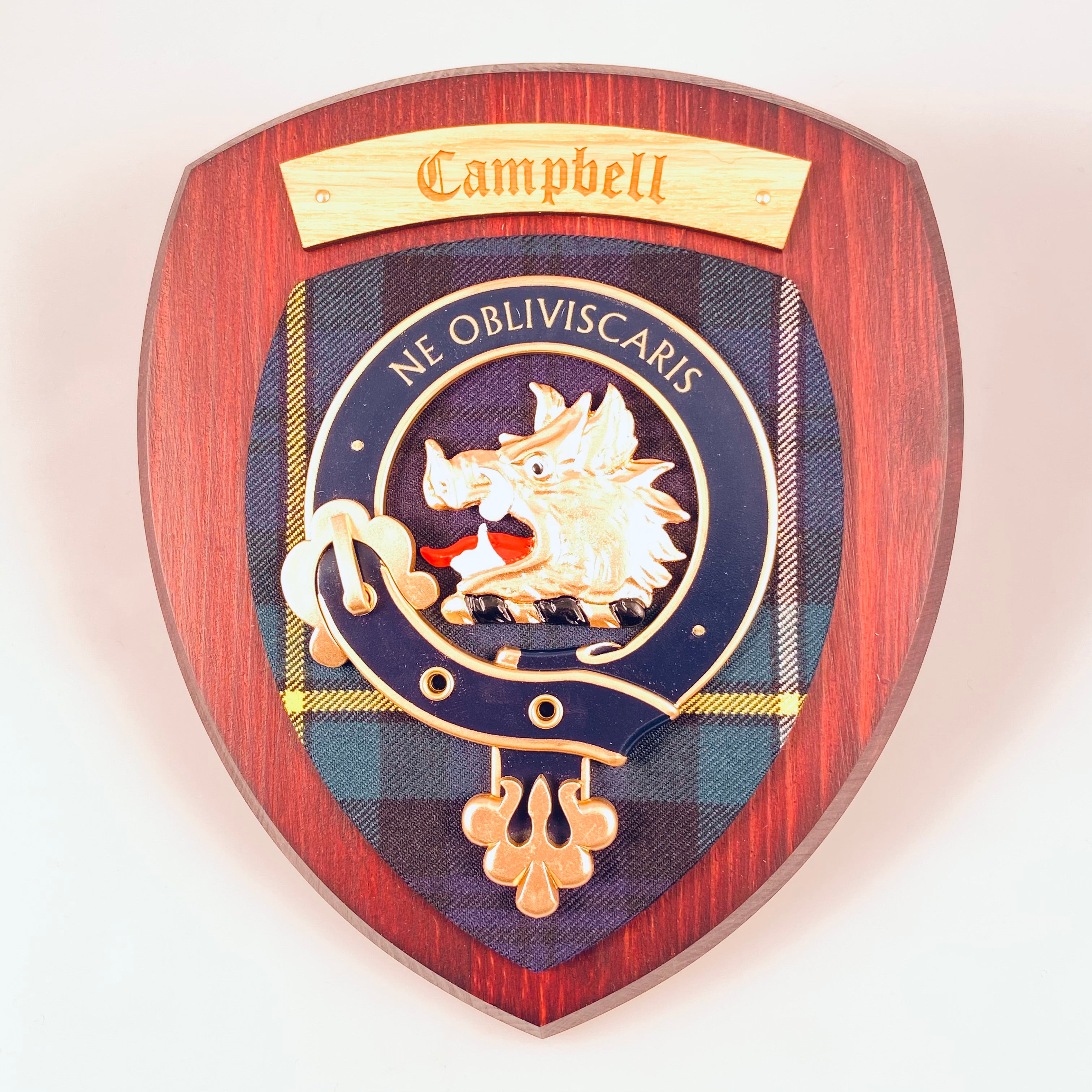 Campbell Clan Crest Plaque - Personalized Scottish Wall Art
