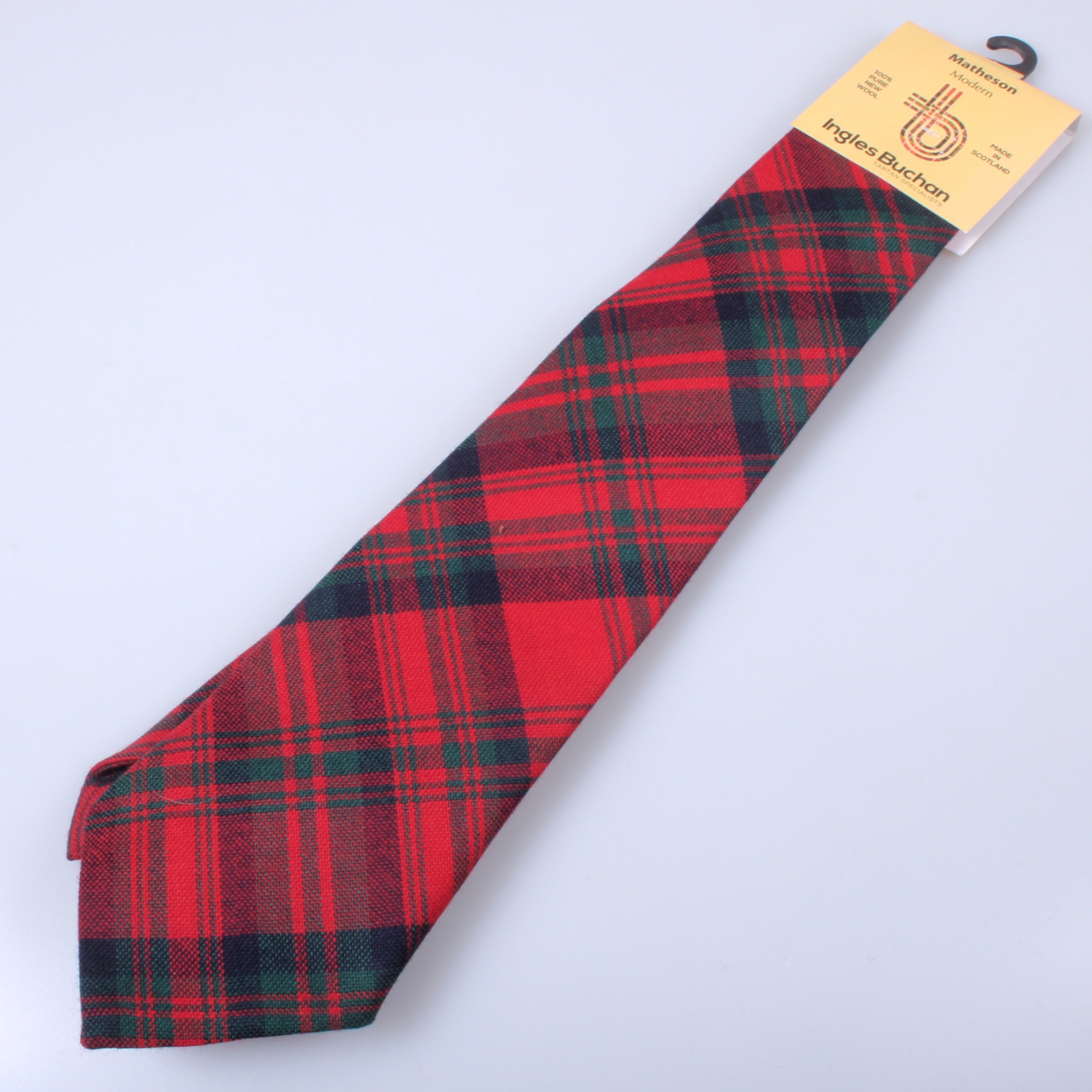 Matheson Red Tartan Wool Tie