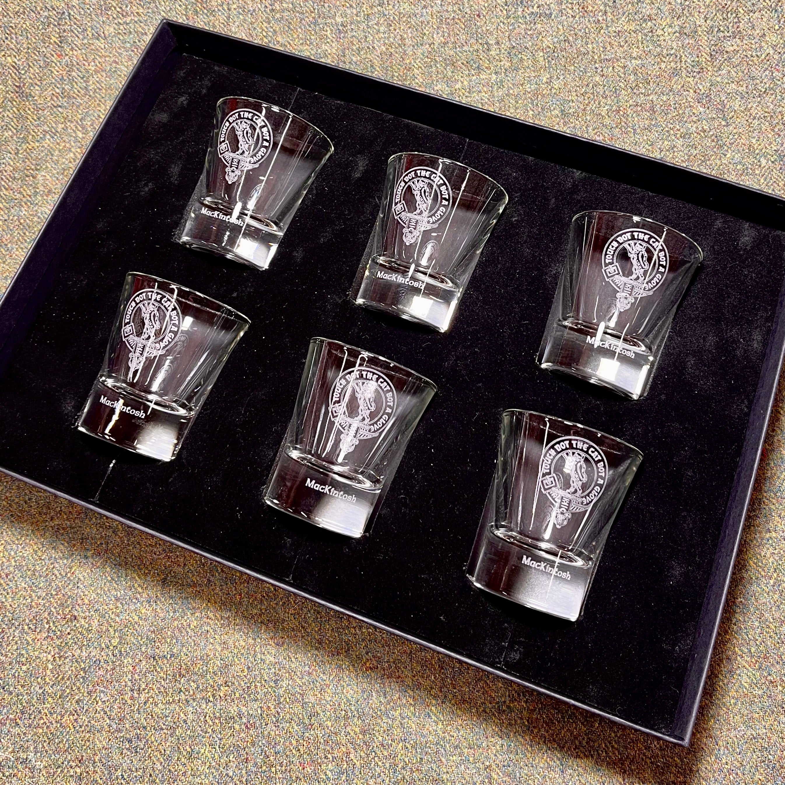 Clan Crest Dram Glass Set - Personalized Whisky Glass