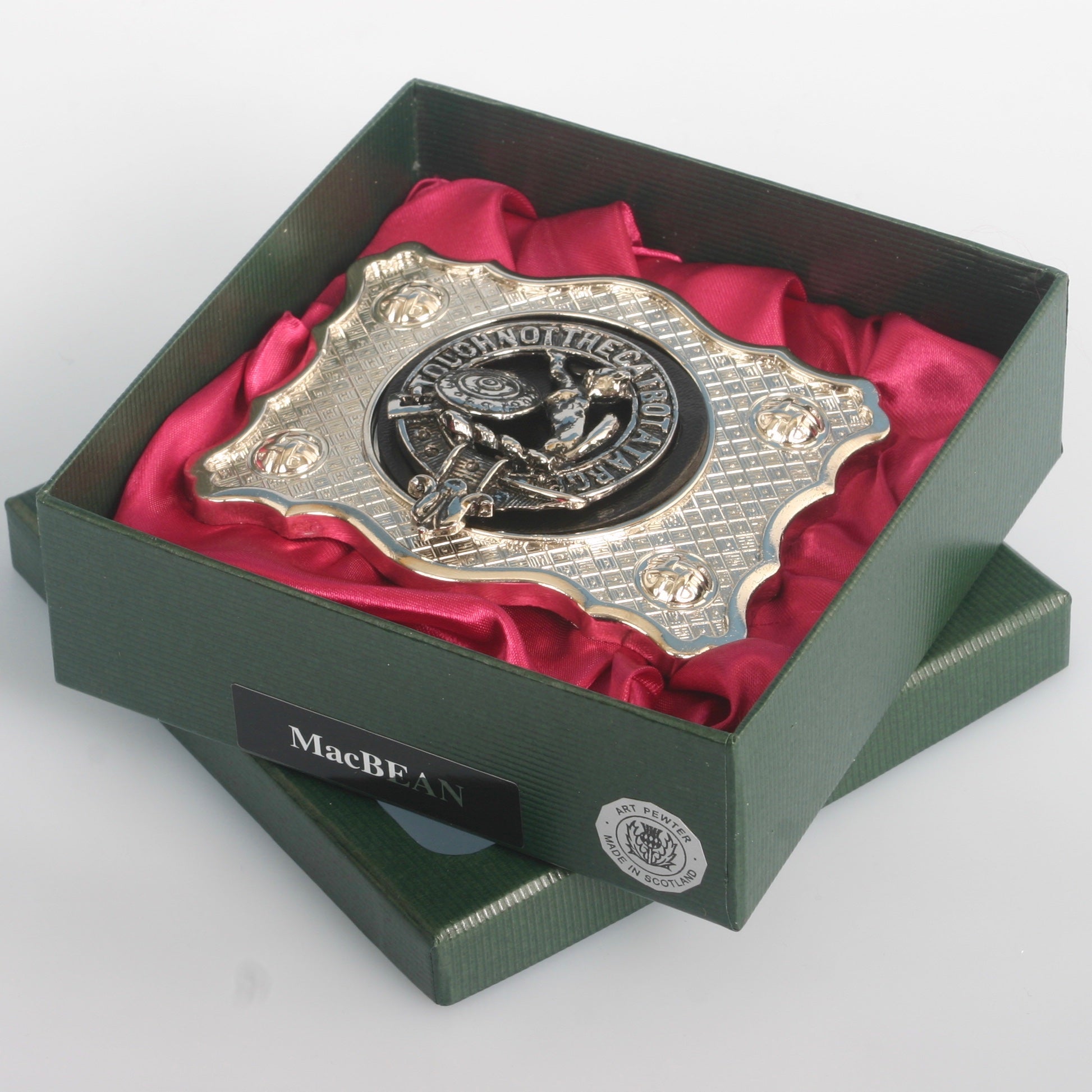 MacBean Pewter Clan Crest Buckle