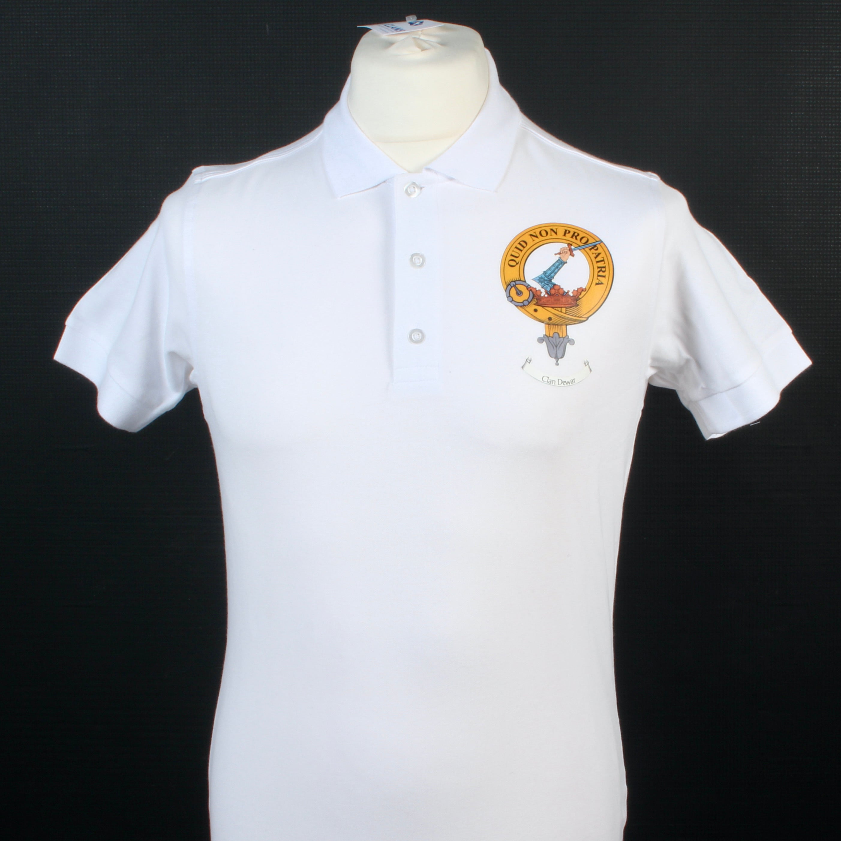 Dewar Clan Crest Polo Shirt - Size Small