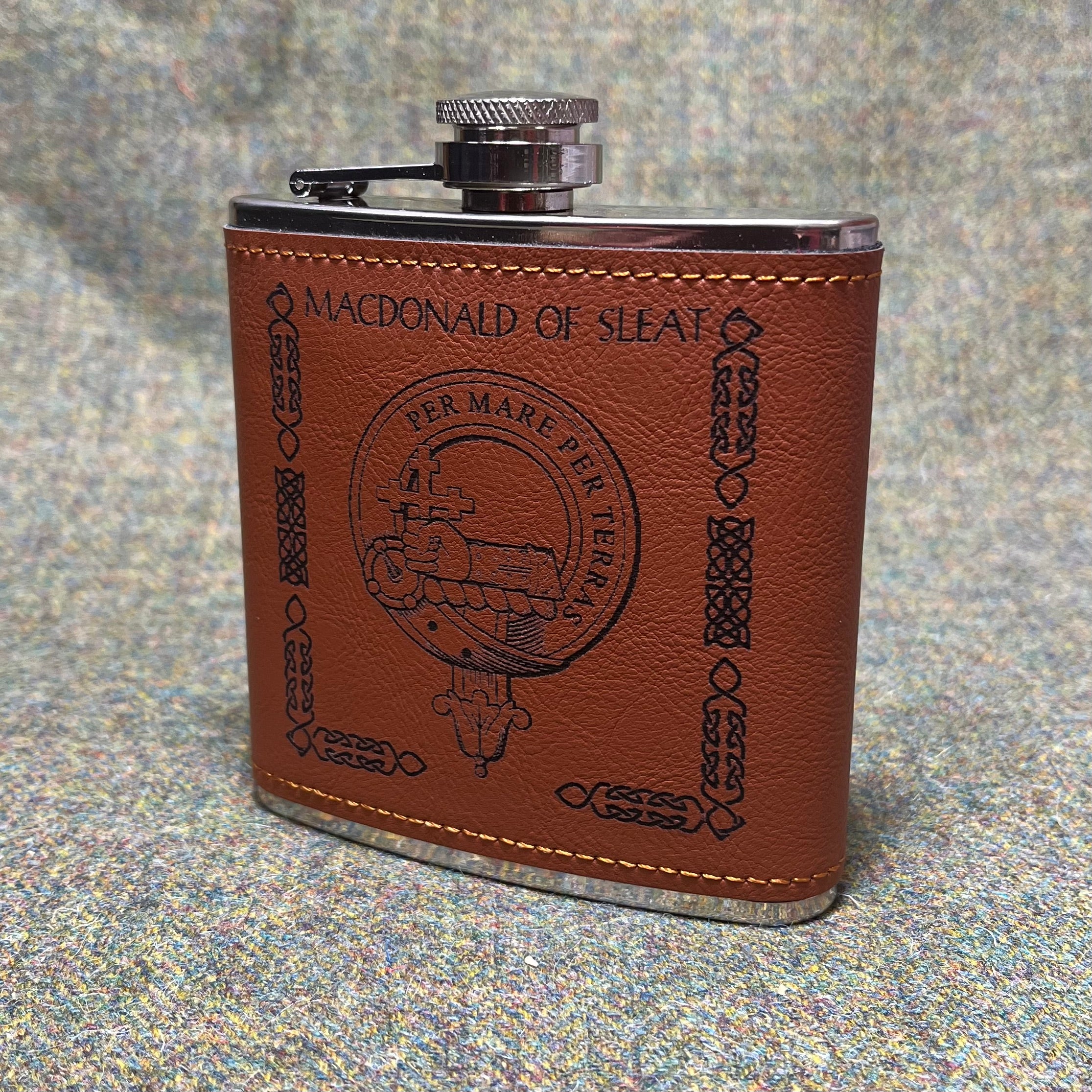 Leather & Steel Hip Flasks