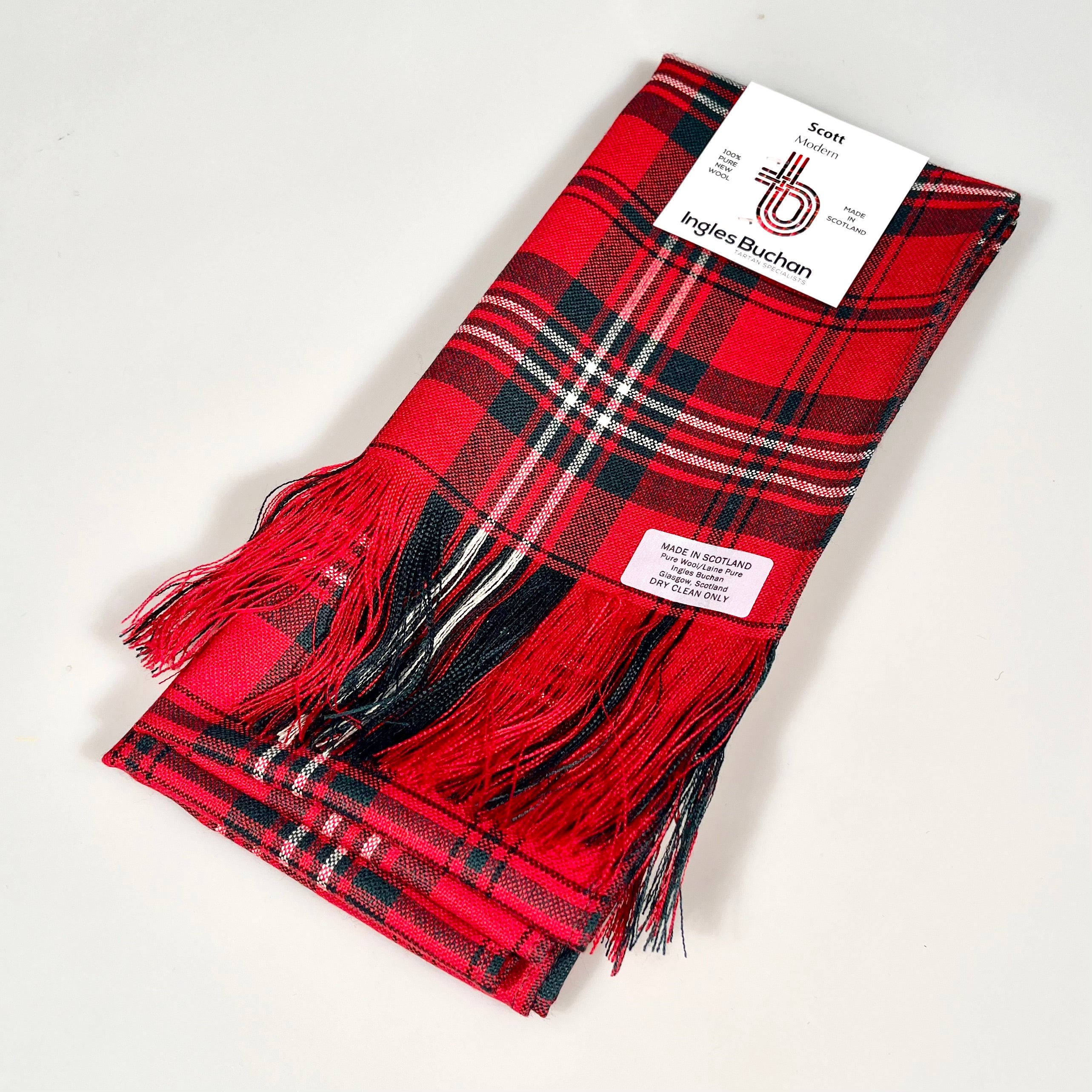 Scott Red Tartan Wool Sash