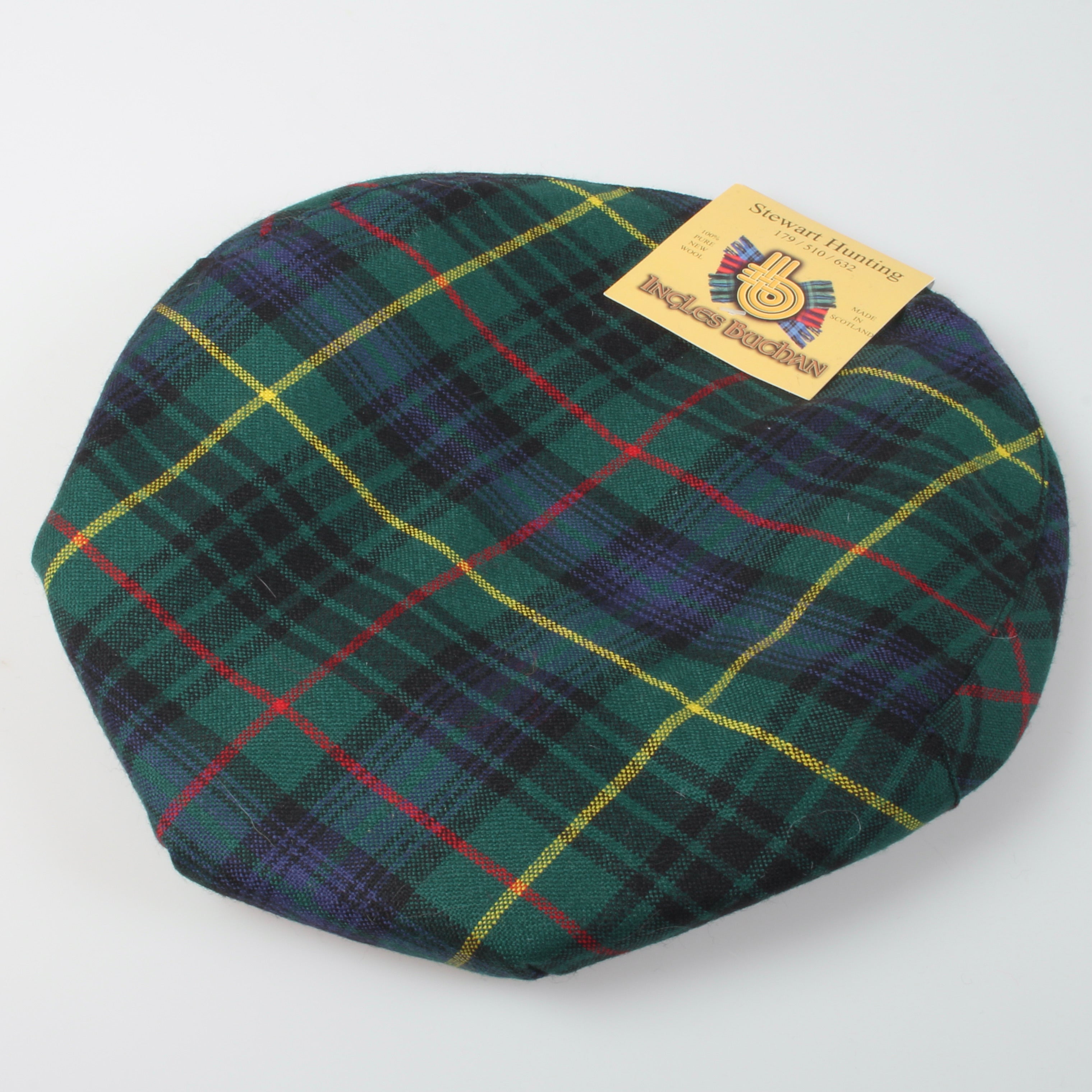 Pure Wool Golf Cap - Stewart Hunting Modern Tartan