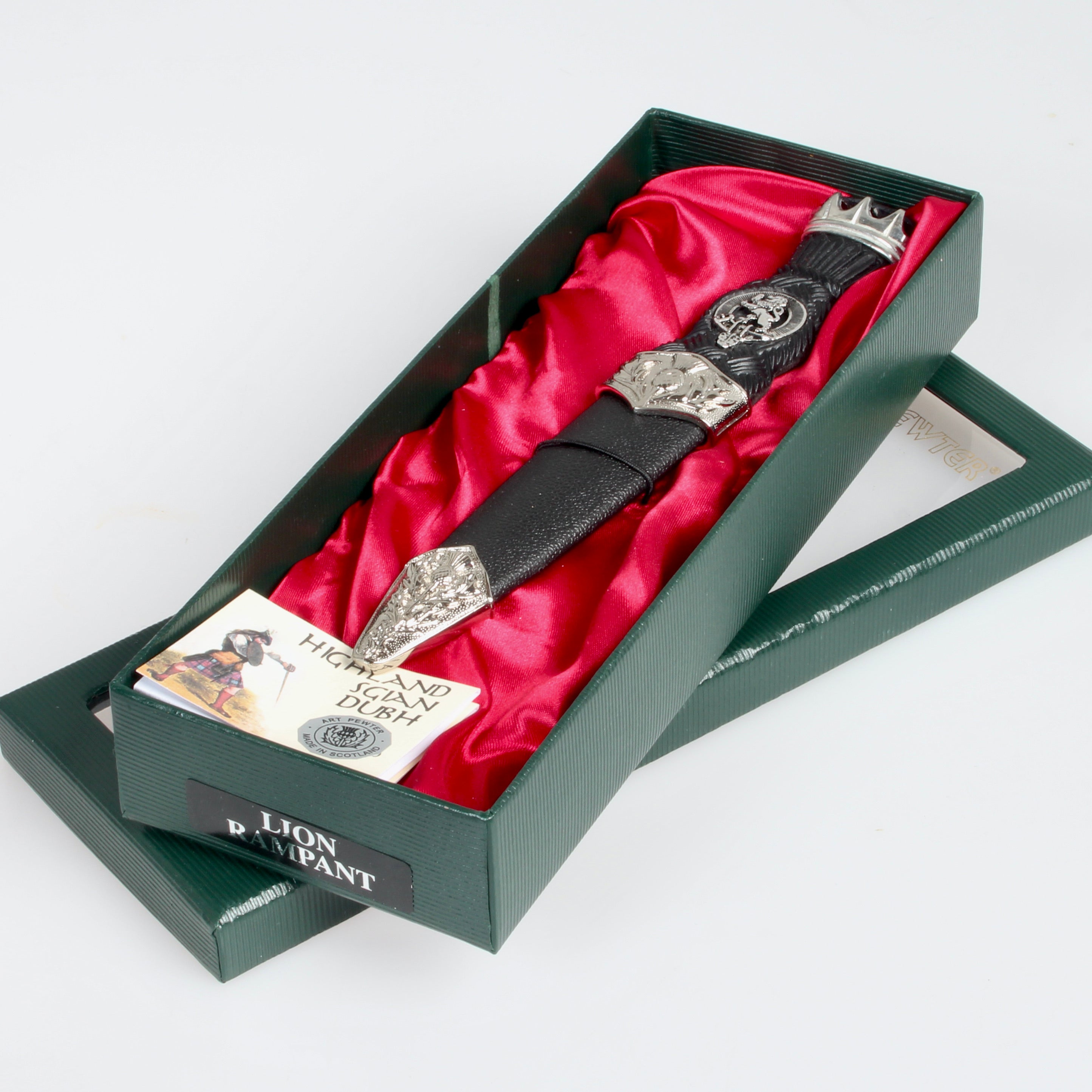 Lion Rampant Stag Horn Sgian Dubh