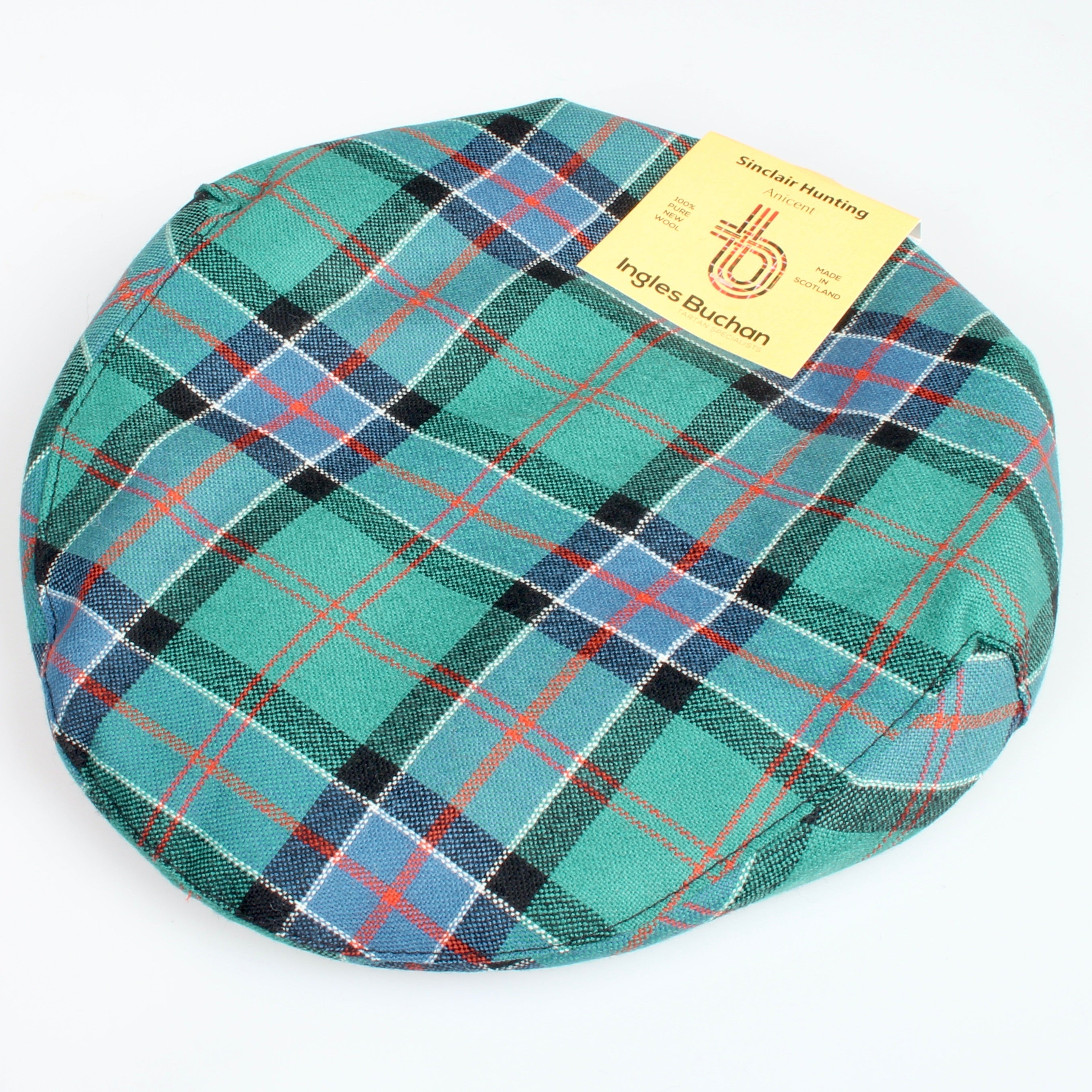 Pure Wool Golf Cap in Tartan