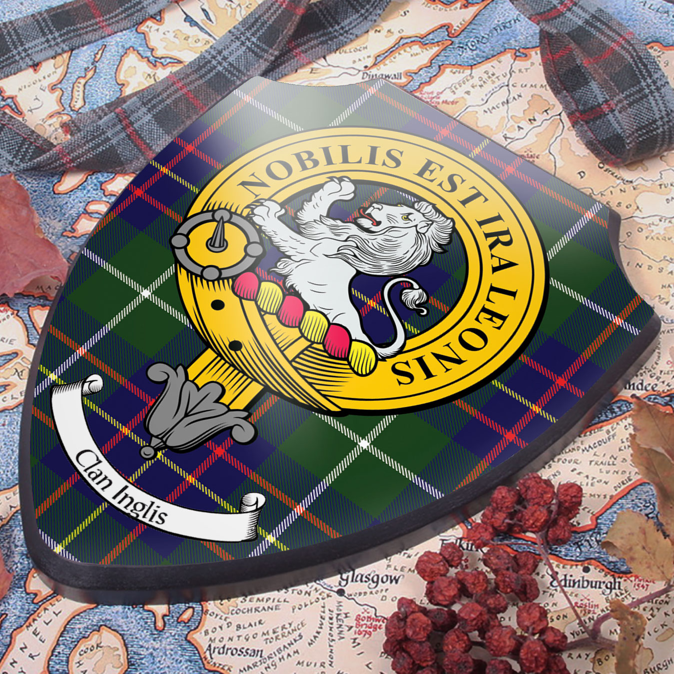 Ingles Clan Crest Wall Plaque - Custom Made