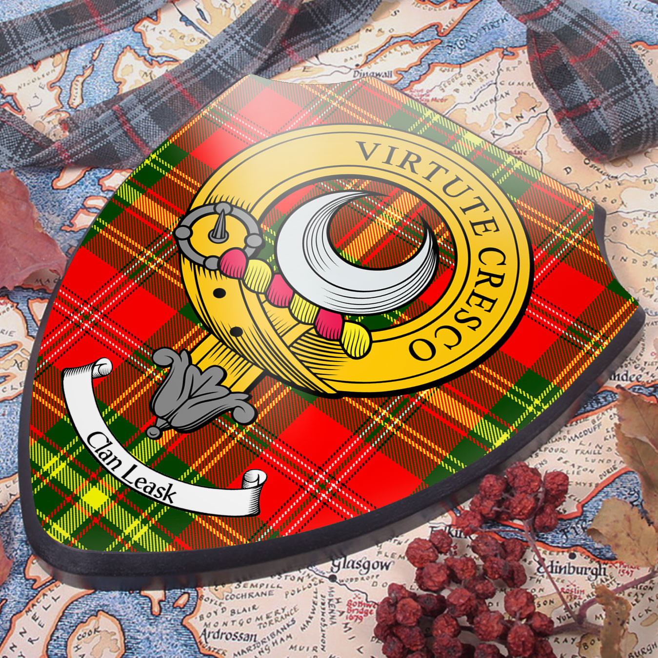 Leask Clan Crest Wall Plaque