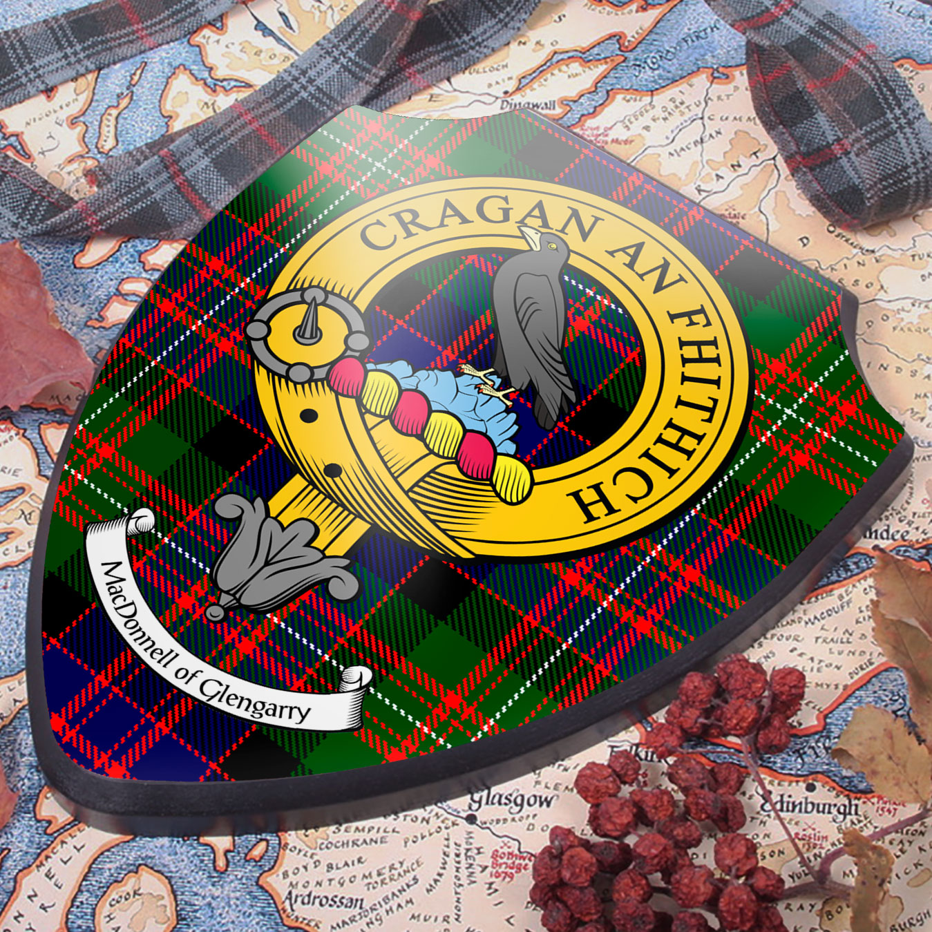 Custom MacDonnell Clan Crest Wall Plaque