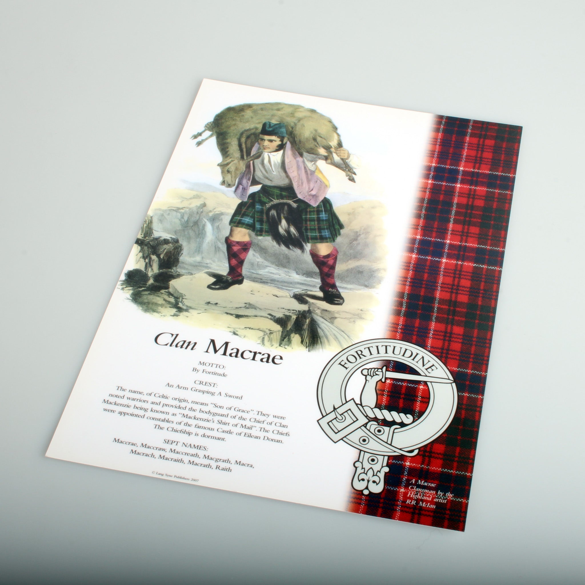 Macrae Clan Poster A4 - Celebrate Heritage