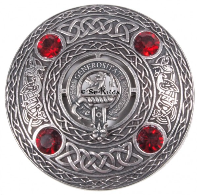 Nicholson Clan Crest Pewter Brooch