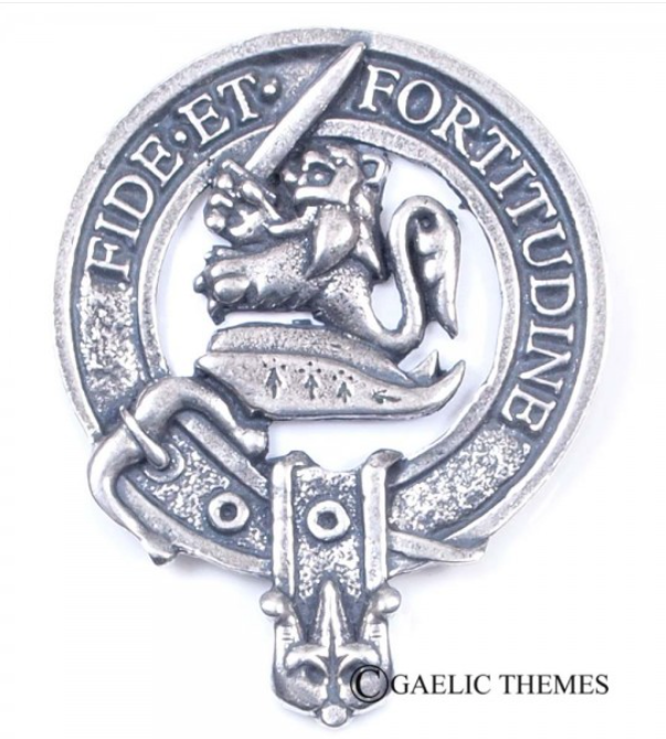 Farquharson Clan Crest Badge in Pewter