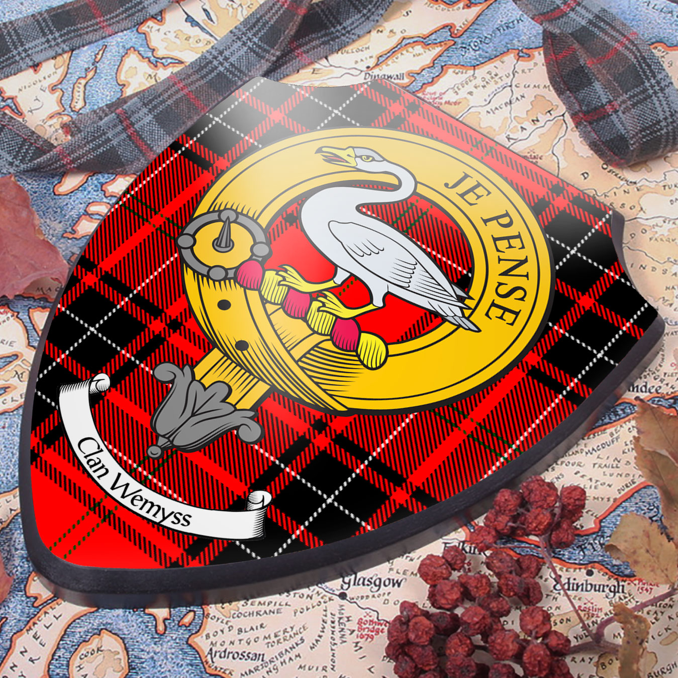 Custom Wemyss Clan Crest Wall Plaque