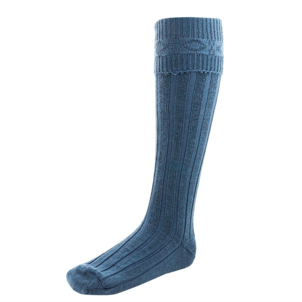 Harris Kilt Hose - Ancient Blue