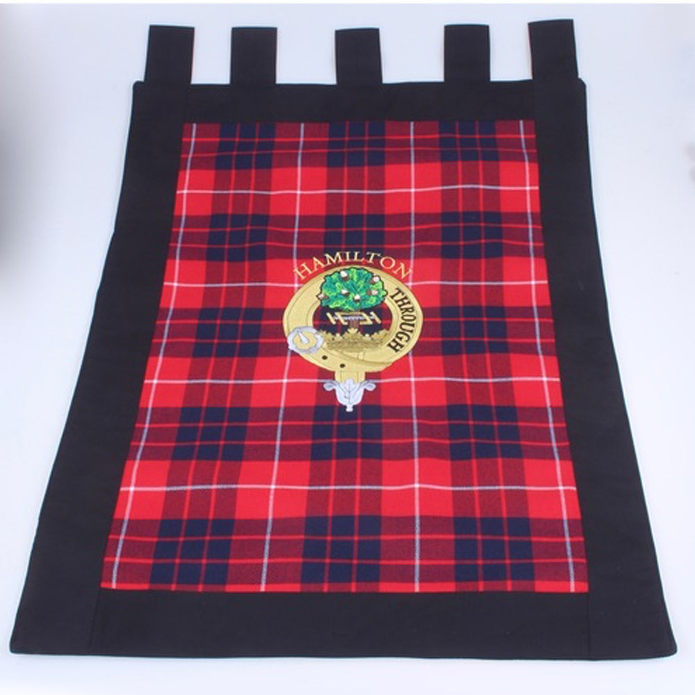 Clan Crest Wall Hanging on Tartan