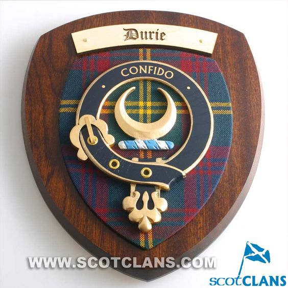 Durie Clan Crest Plaque - Handmade Scottish Heritage Decor