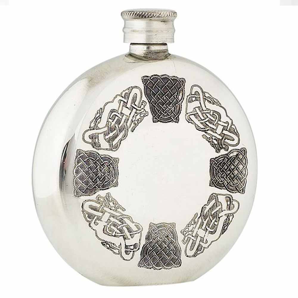 Celtic Pewter Flask - 6oz