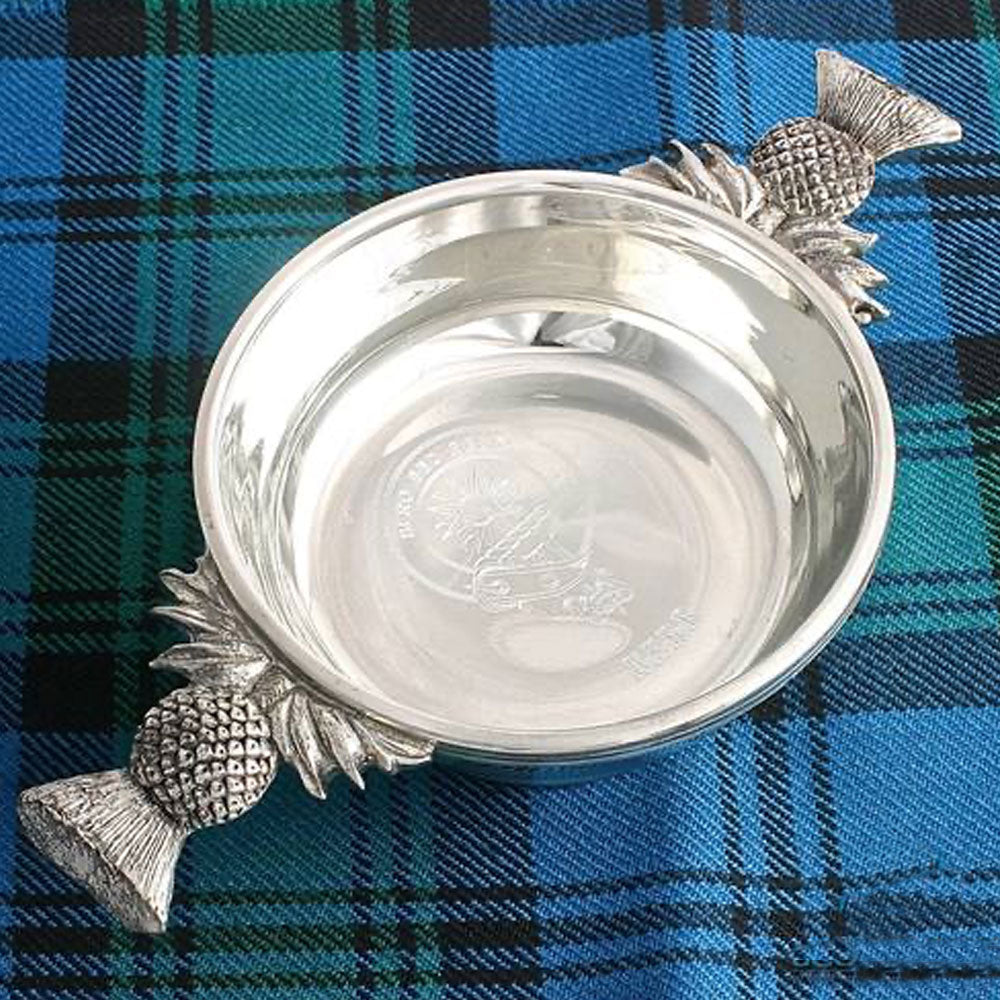 Custom Clan Crest Engraved Quaich