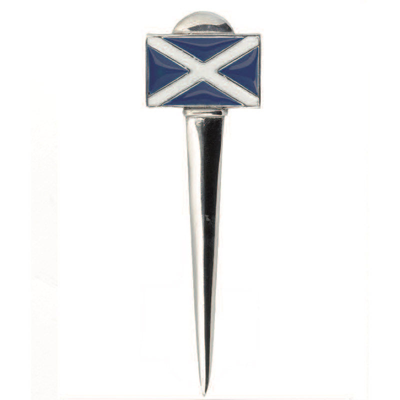 Enamel Saltire Kilt Pin