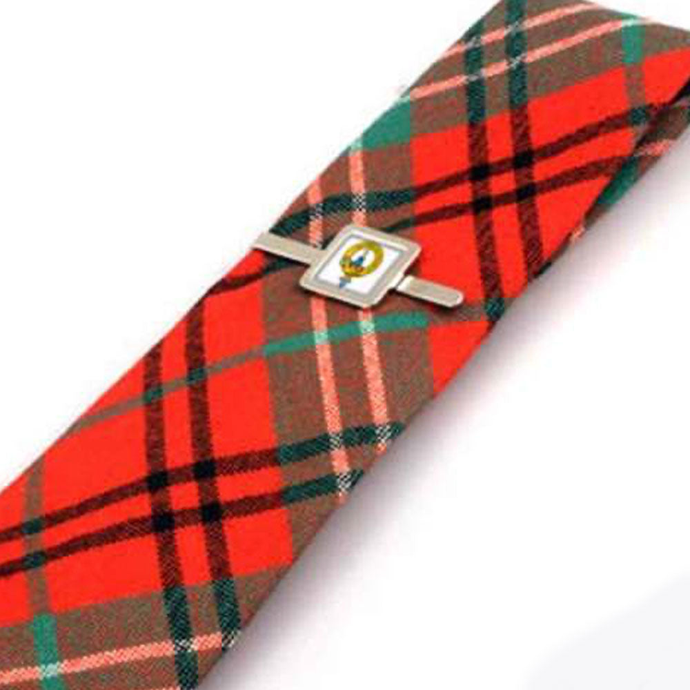 Wool Tartan Tie with Clan Crest